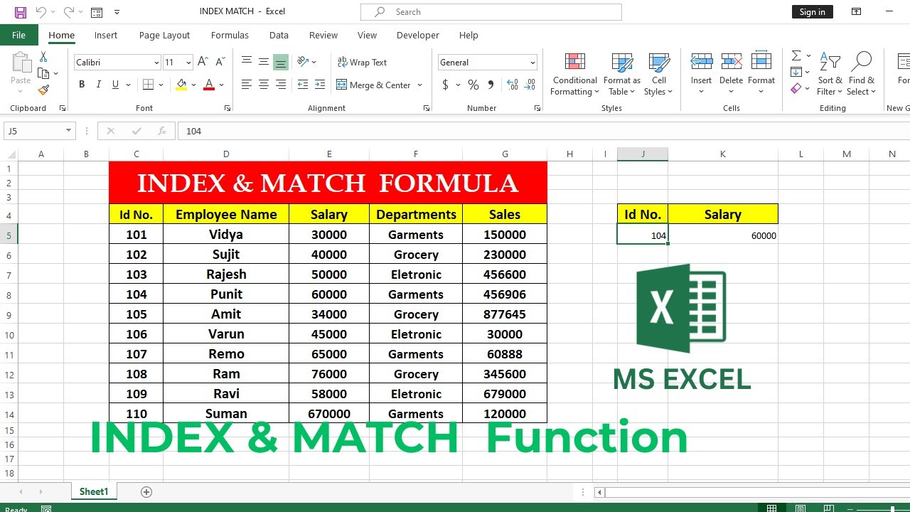 Ms Excel Index Match Formula How To Use Excel Index Match Index Match Formula In Excel 7830