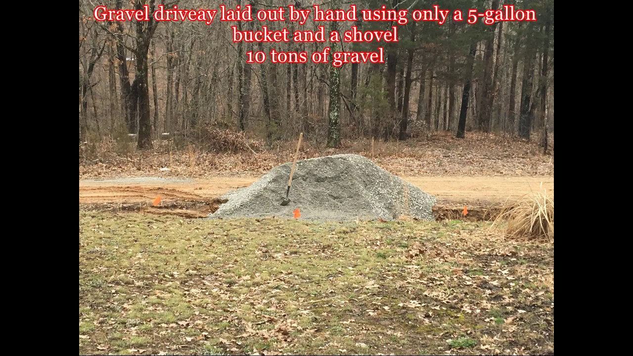 Moving 10-Tons Of Gravel By Hand To Create A Driveway - YouTube