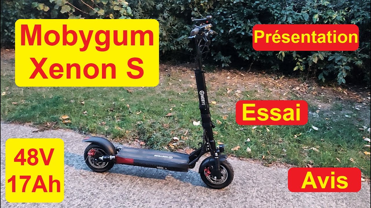 Mobygum Xenon S - Présentation, essai et avis de la trottinette ...