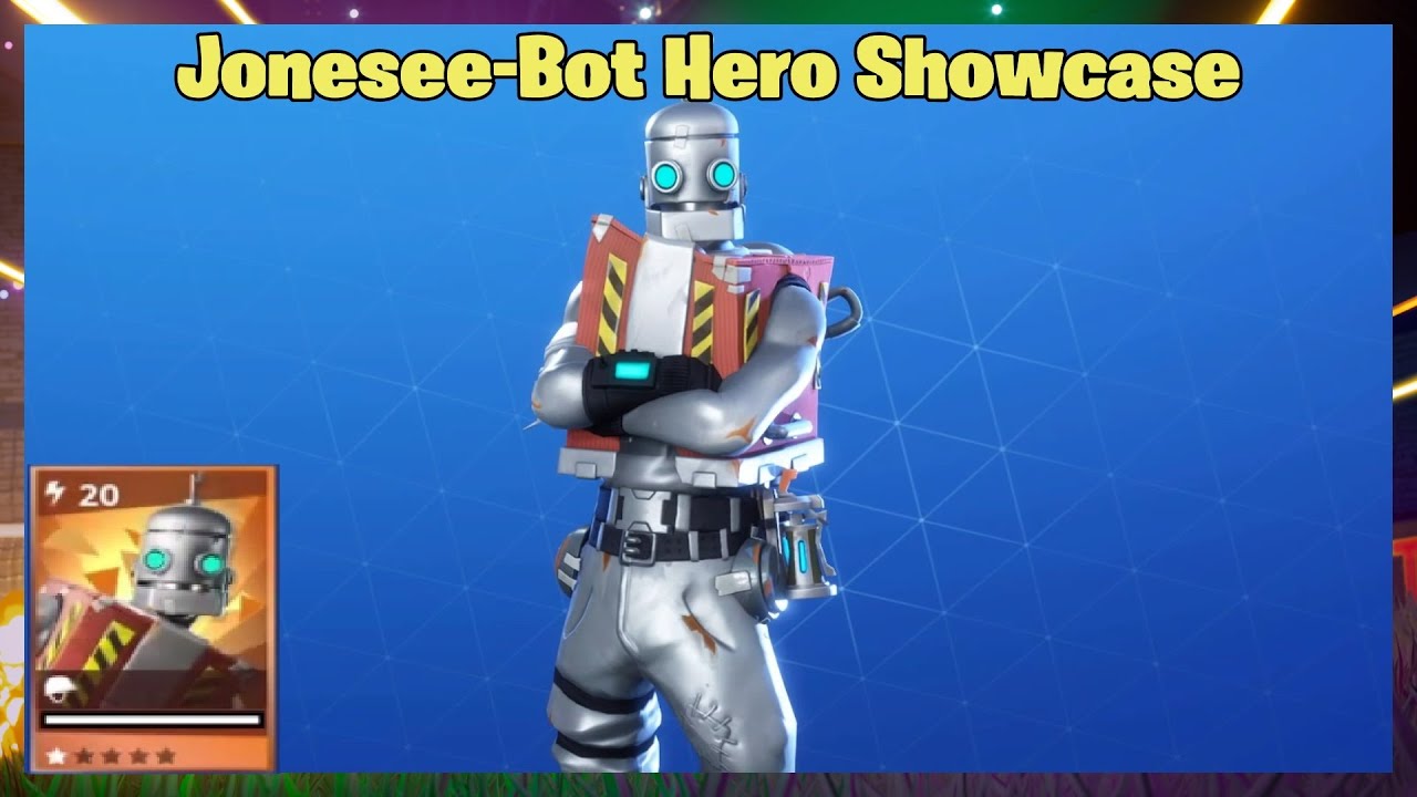 Fortnite StW Jonesee-Bot Hero Showcase - Abilities & Perks Gameplay ...