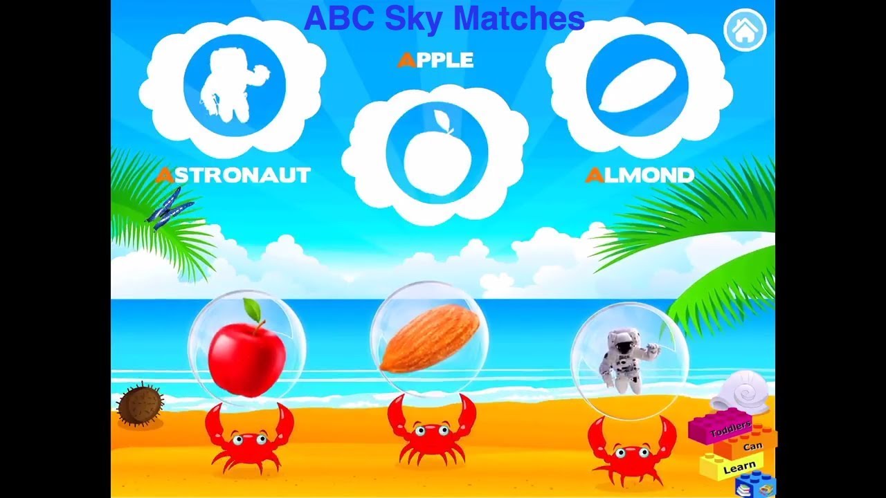 ABC Sky|Matches|Animals|Shapes|Beach|Smart Baby|Youtube Kids|Kids ...