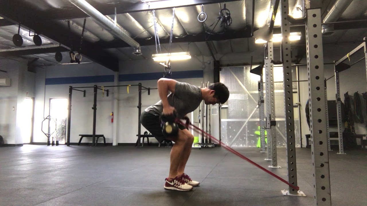 2-KB Bent Over Deadstop Rows + Horizontal Band Resistance - YouTube