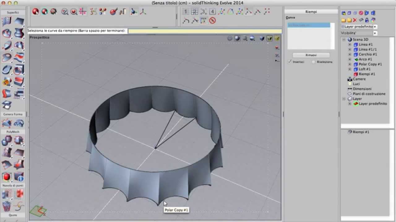 solidThinking Evolve 2014 – Tutorial Tappo a corona Ita - YouTube