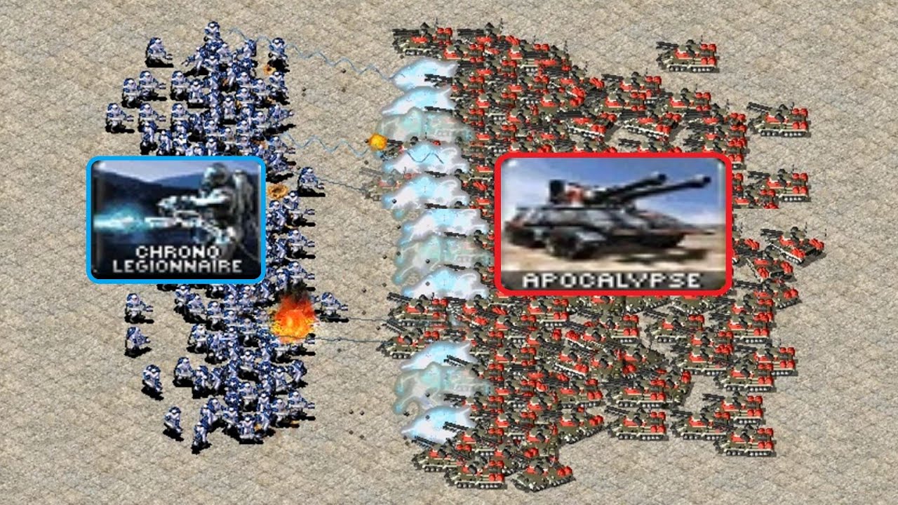Chrono Legionnaire vs Apocalypse - Same Cost - Red Alert 2 - YouTube