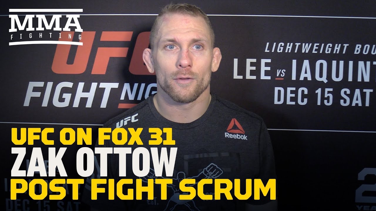 UFC on FOX 31: Zak Ottow Had Feeling Short-Notice Fight Could Pop Up in ...