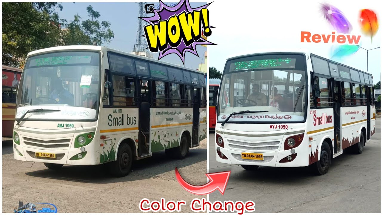 Small Bus Color Change 💥 | Chennai MTC🚌| Bus Review & Traveling 👌😎 ...