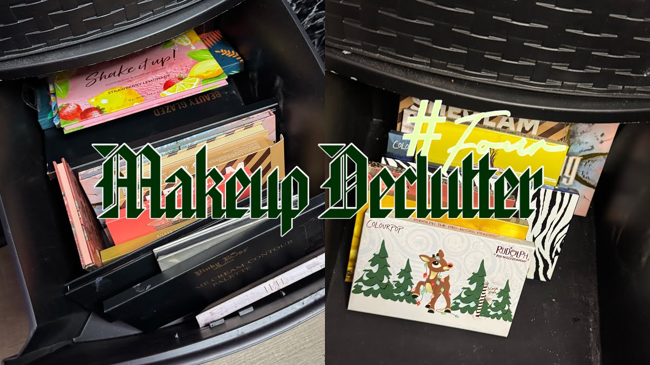 2024 Makeup Declutter #4 | Eyeshadow Palettes - YouTube