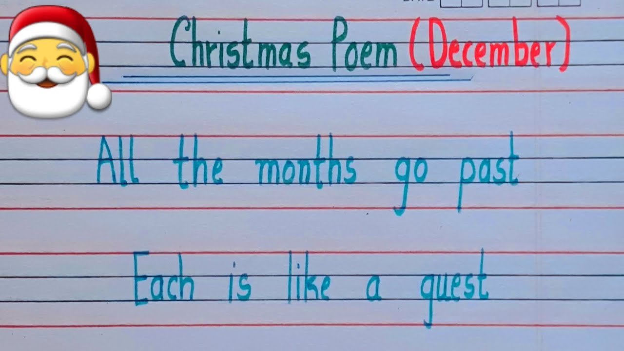 Christmas Poem for Kids in English/XChristmas Day Poem/Merry Christmas ...