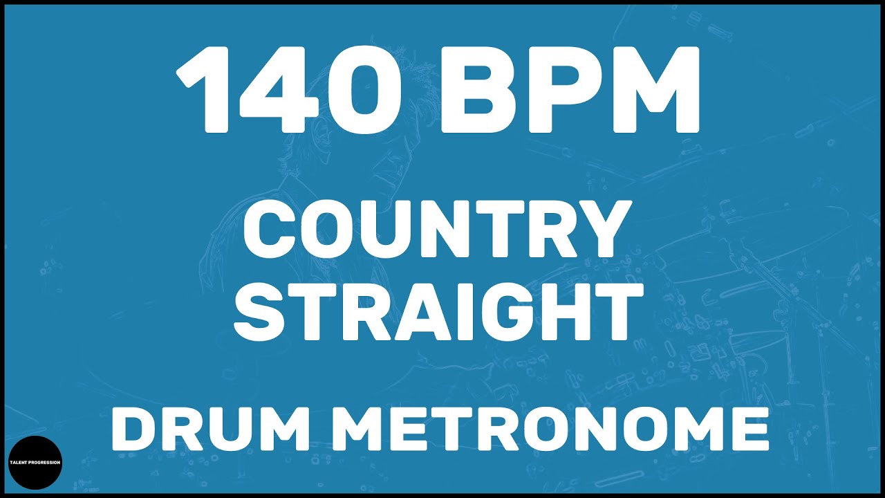Country Straight | Drum Metronome Loop | 140 BPM - YouTube