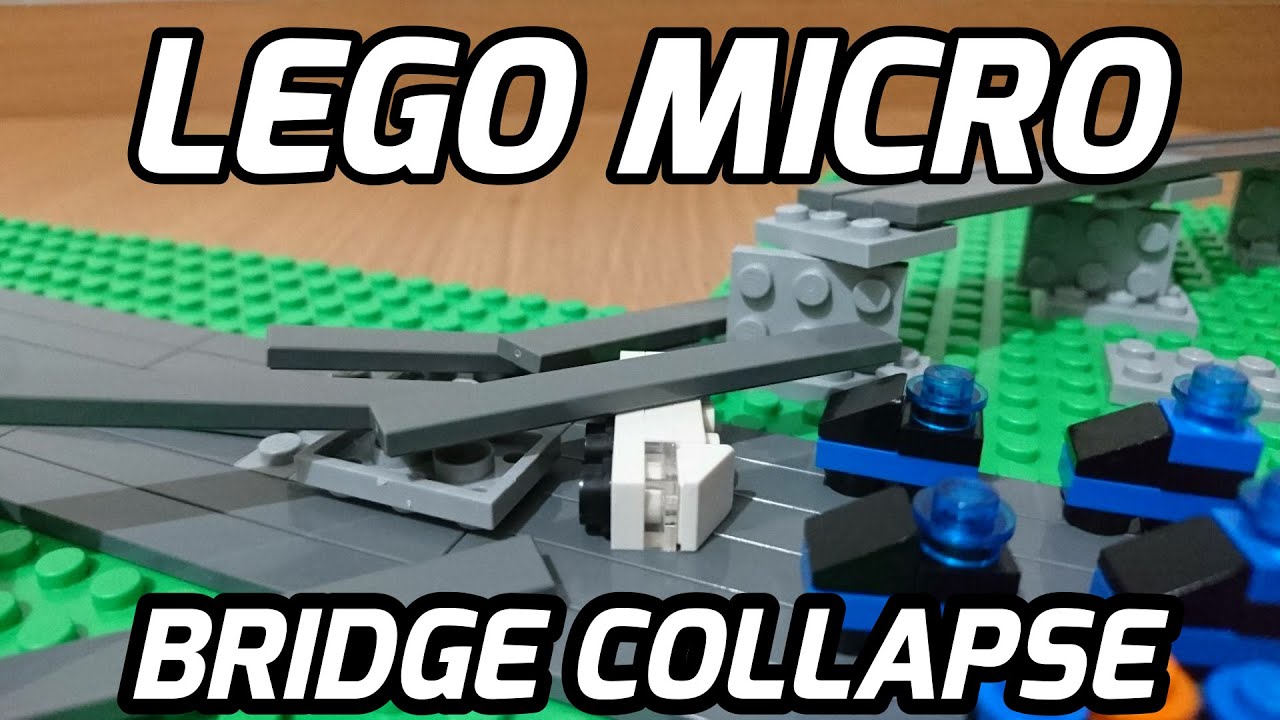 LEGO Micro Police Chase Part 12 - Train Bridge Collapse! - YouTube