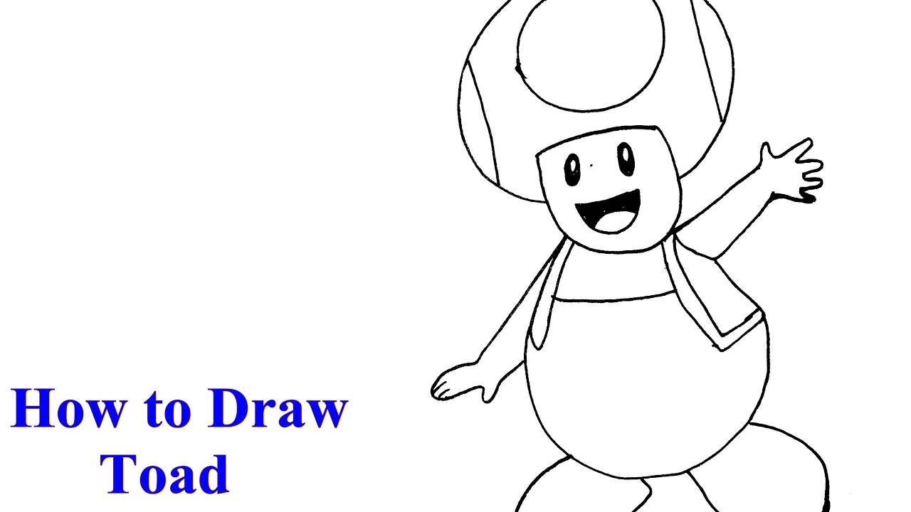 How to Draw Toad Step by Step - YouTube