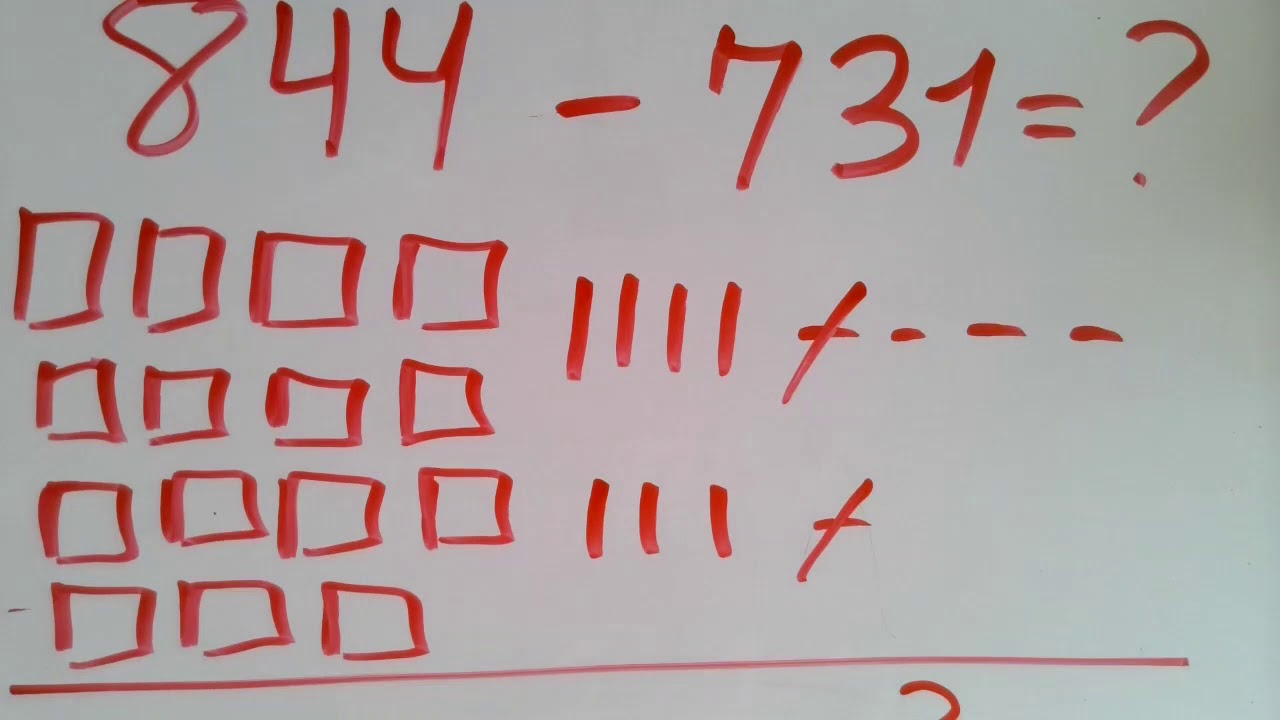 subtracting using drawings - YouTube