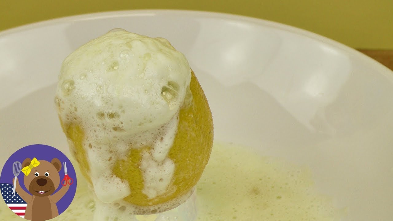 LEMON VOLCANO | Safe Experiments for Kids | Three Ingreedient ...