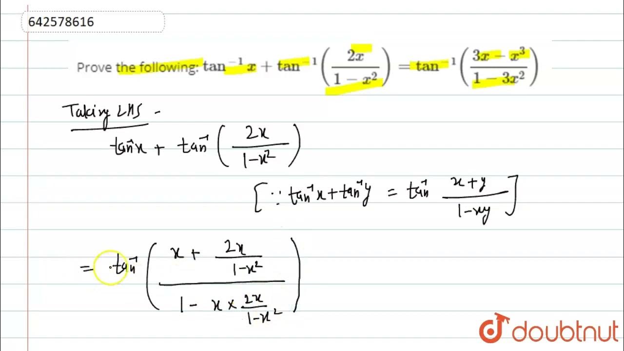 Prove The Following Tan 1 x tan 1 2x 1 x 2 tan 1 3x x 3 prove-the-following-tan-1-x-tan-1-2x-1-x-2-tan-1-3x-x-3