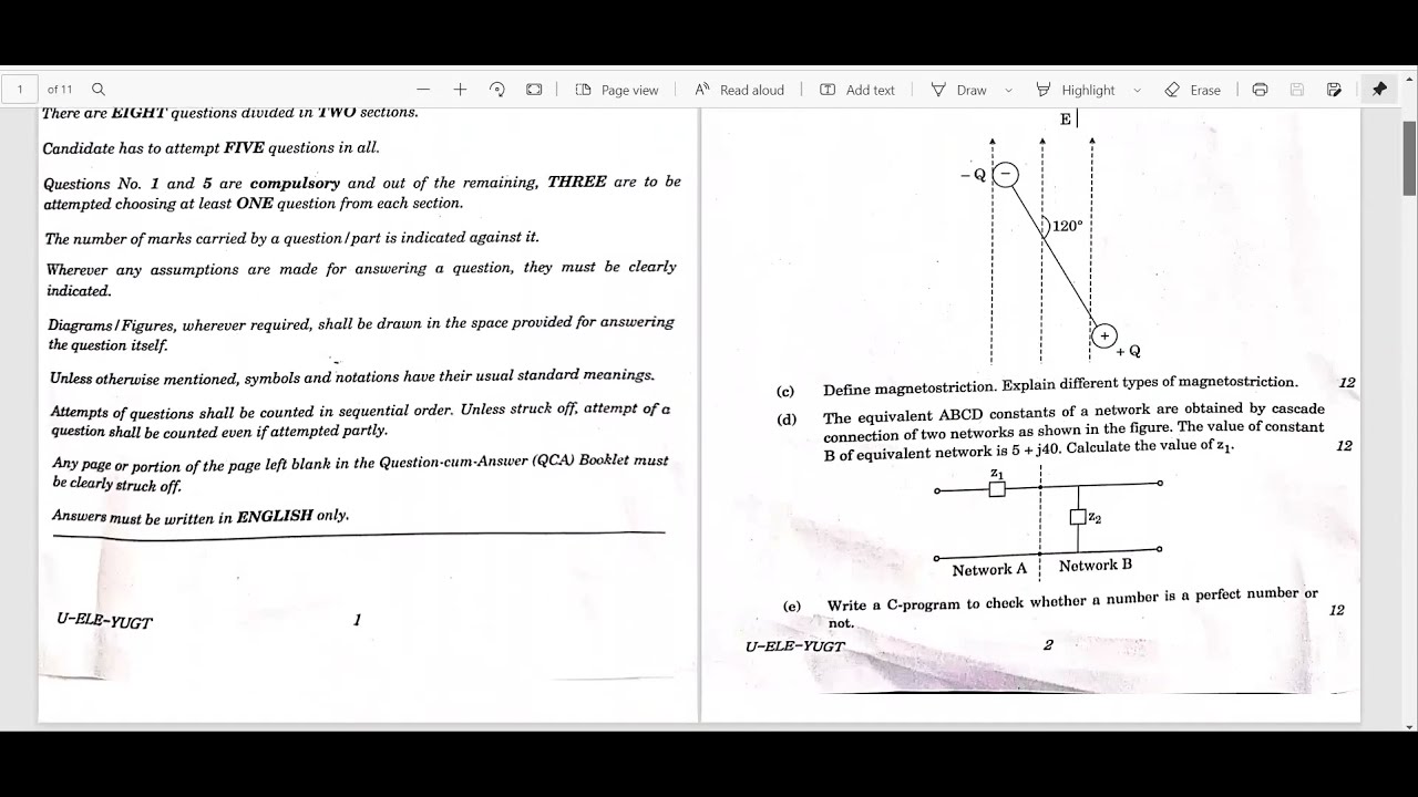 ESE 2021 MAINS QUESTION PAPER | ELECTRICAL ENGINEERING | #ese2021 #upsc ...