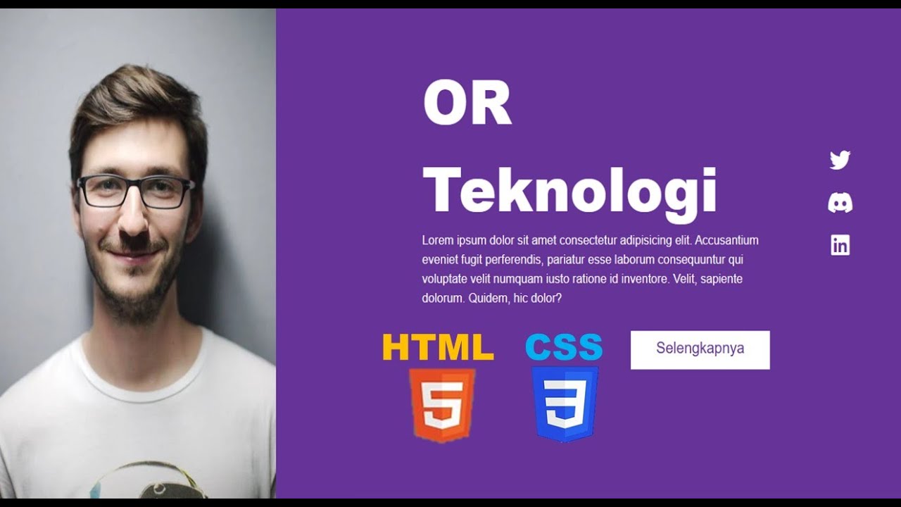 Membuat Website Sederhana dengan HTML dan CSS #html5 #css - YouTube