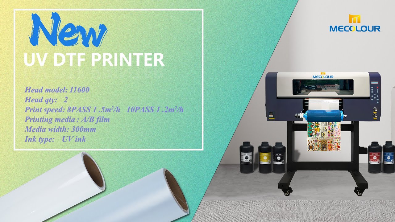Mecolour New UV DTF Printer Installation And Printing Process - Step By Step - YouTube