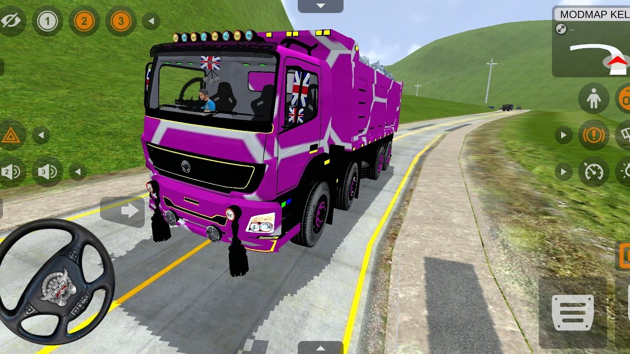 🟣 heavy dumper truck load transport tipper truck bus simulator ...