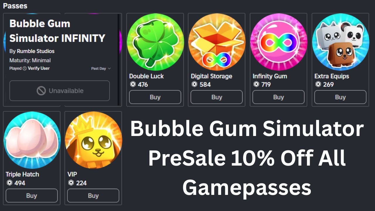 BGS Infinity Gamepasses Are 10% OFF! - YouTube