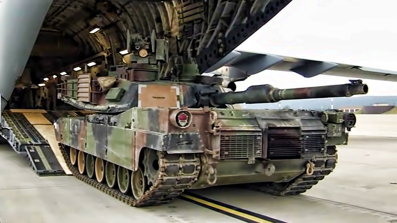 Flying A Tank • C-17 Globemaster & M1A2 Abrams - YouTube