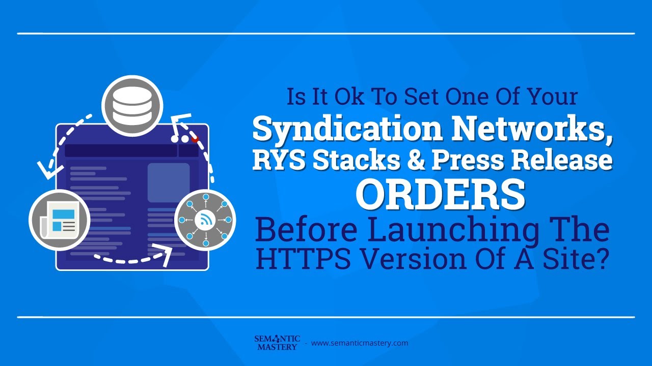 Is It OK To Set Syndication Networks, Stacks & Press Release In Motion ...