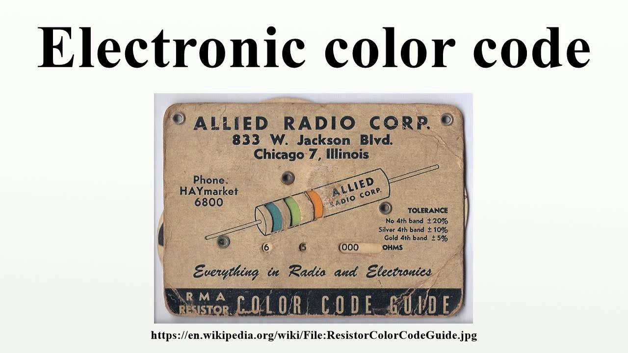 Electronic color code - YouTube