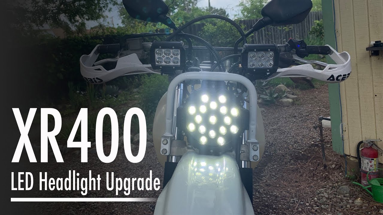 Honda XR400 Headlight Upgrade Super Bright LED with Voltage Regulator ...
