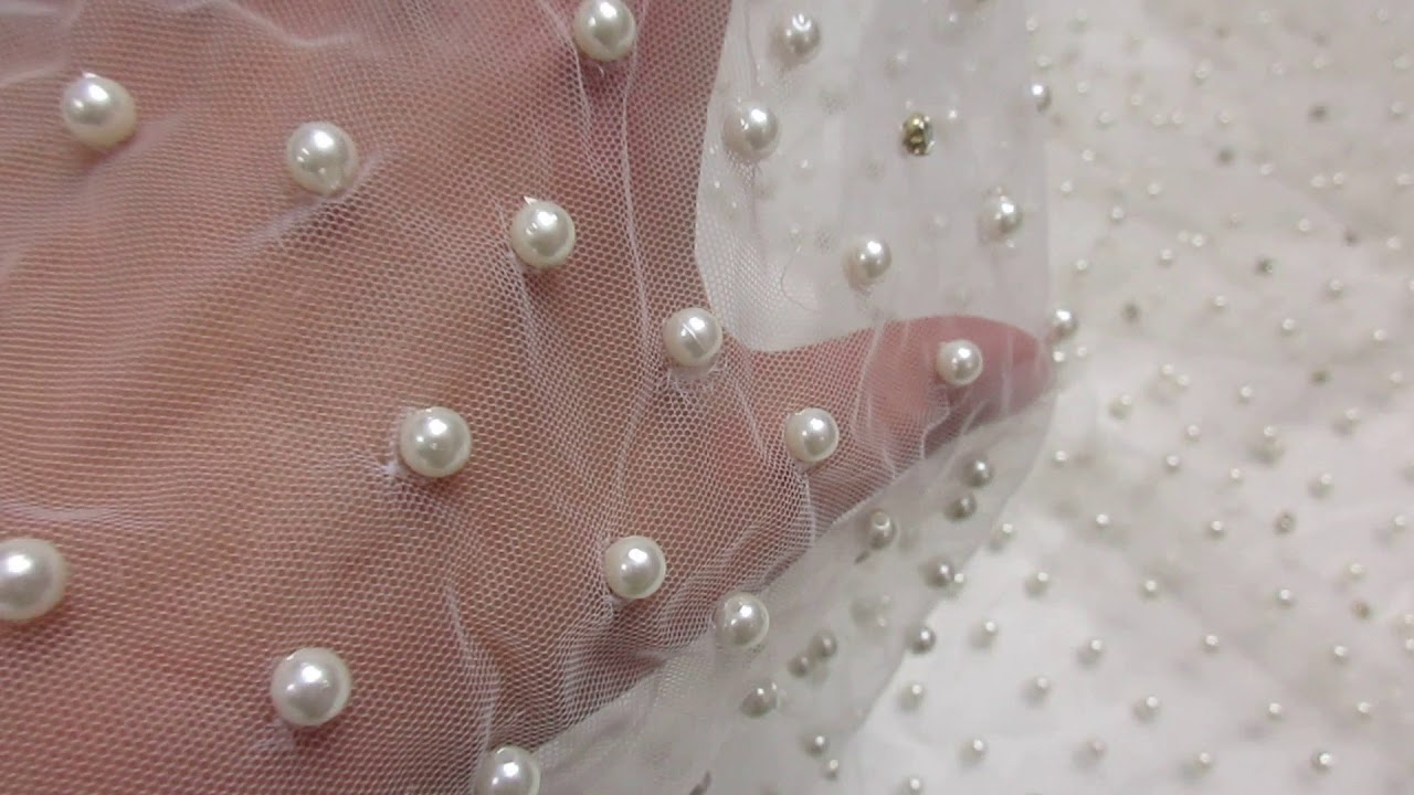 Tulle Alb Perle Cristale - YouTube