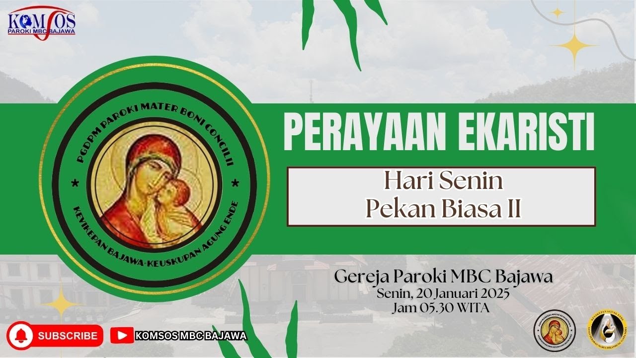 MISA HARIAN | SENIN PEKAN BIASA II | PAROKI MBC BAJAWA | JAM 05.30 WITA | 20 JANUARI 2025 - YouTube