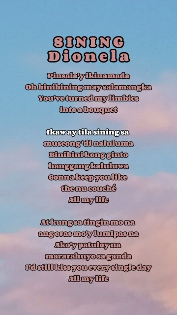 SINING by Dionela (Lyrics) #lyrics #music #dionela #sining - YouTube