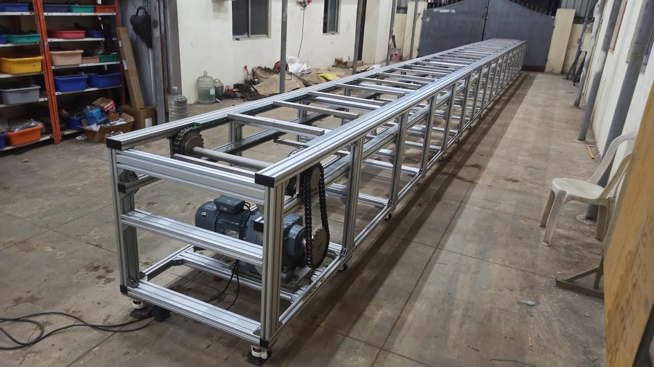 Pallet Chain Conveyor | Straight | Aluminium | Manufacturing | Assembly ...