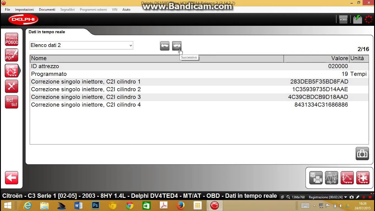 DIAGNOSI DELPHI CITROEN C3 1.4 HDI 16V - YouTube