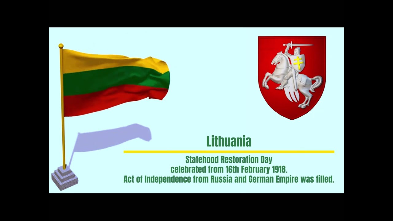 The national anthem 🇱🇹 Lithuania to The Statehood Restoration Day ...