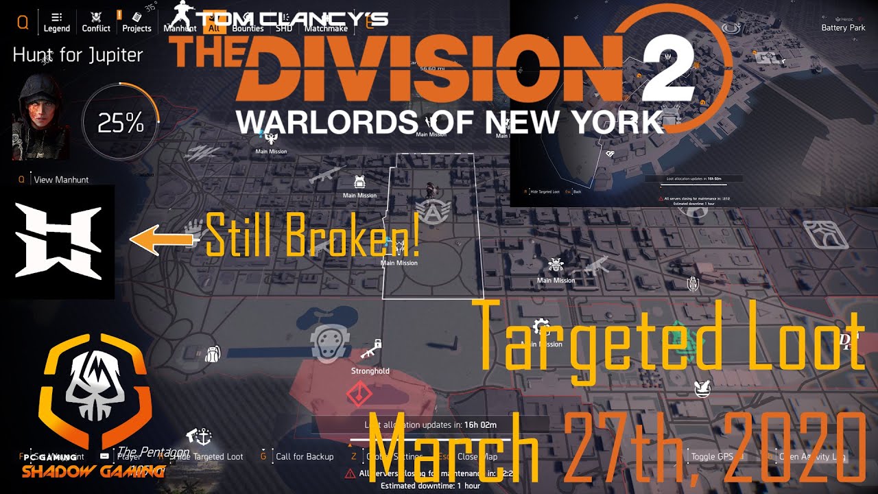 Division 2 | Targeted Loot | March 27th DAMAGE GLITCH FIXED AGAIN 3RD ...