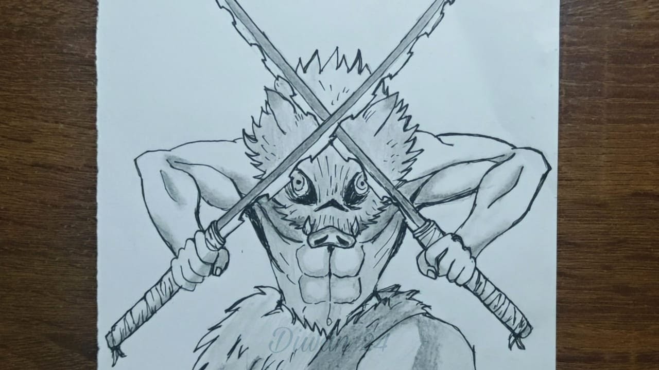 How To Draw Inosuke Hashibira (Demons Slayer) Kimetsu No Yaiba | Easy ...