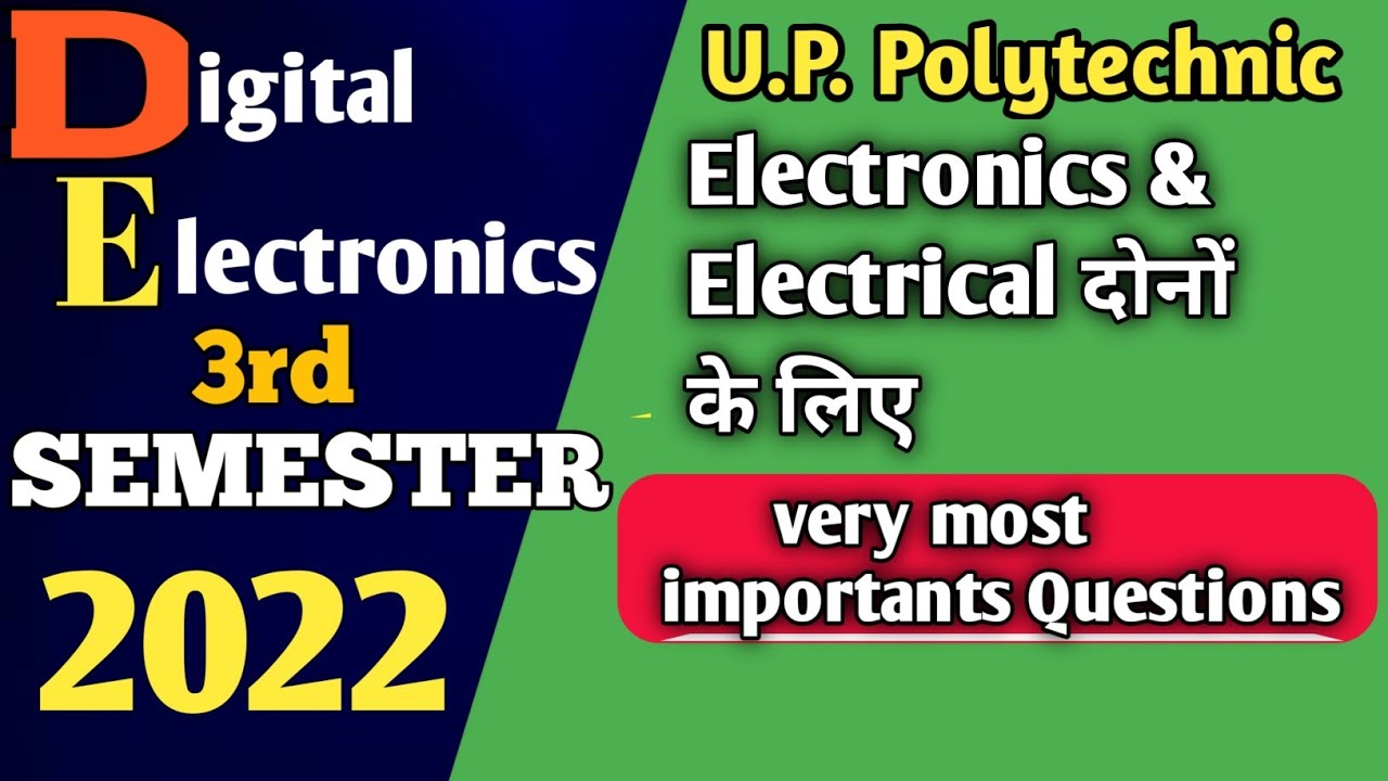 Digital Electronics 2nd year 3rd sem | up polytechnic important ...