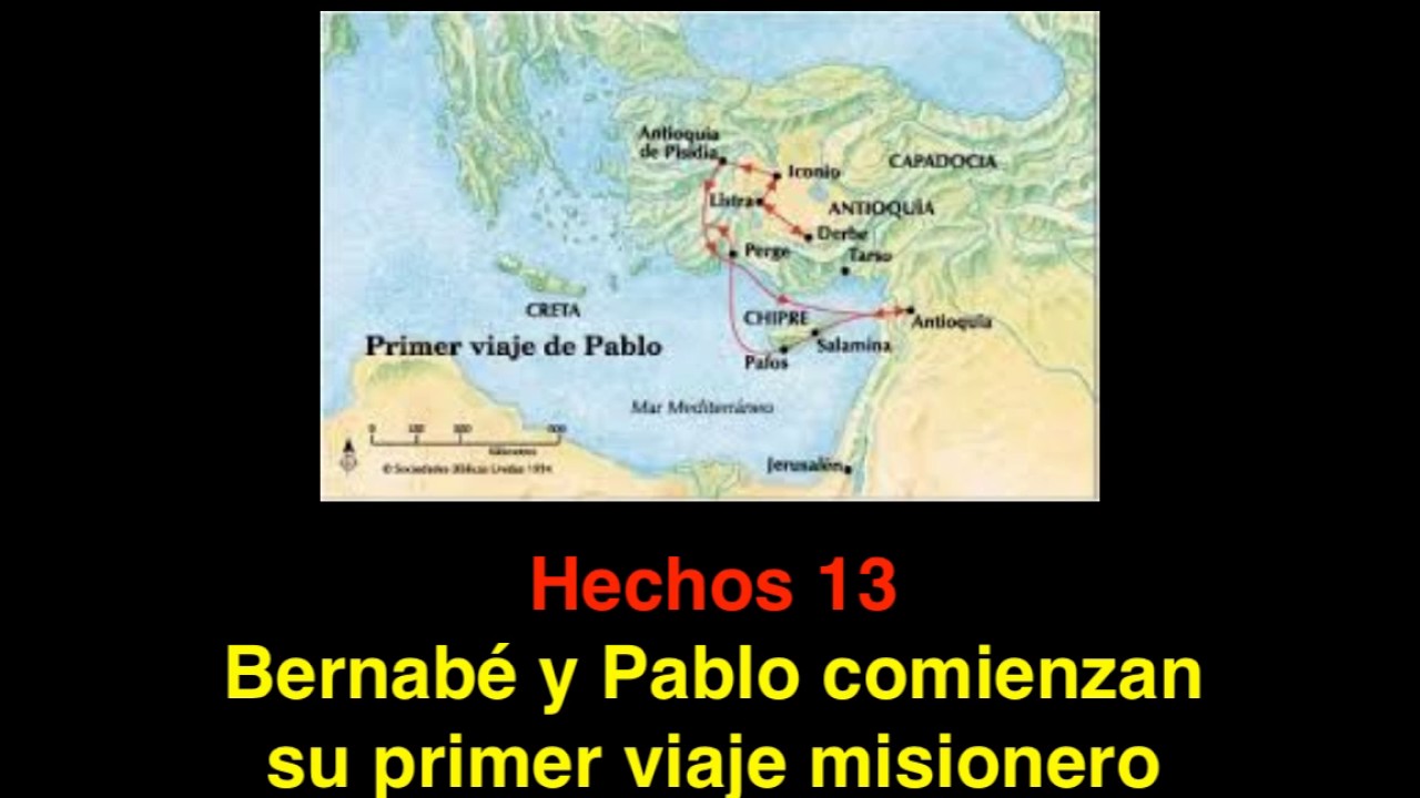 Hechos 13: Bernabé y Pablo comienzan su primer viaje misionero - YouTube