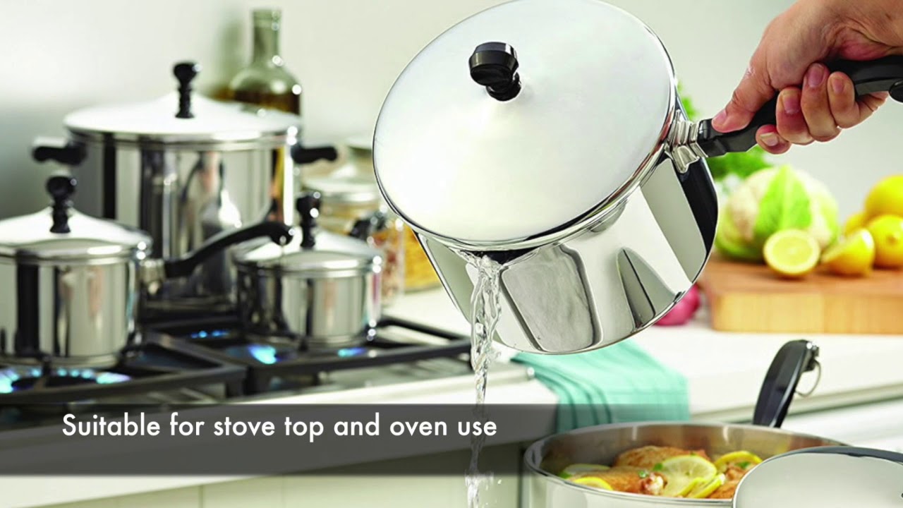 Farberware Classic Stainless Steel 17 Piece Cookware Set Review - YouTube