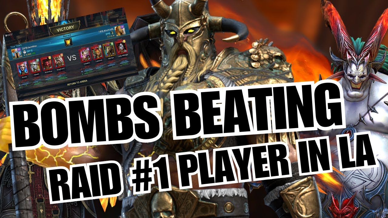 BOMBS BEATING RAID #1 PLAYER IN LIVE ARENA | Raid: Shadow Legends ...