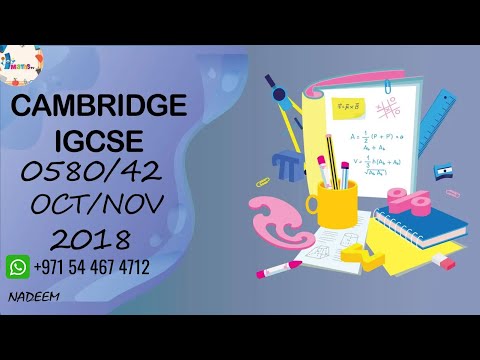 0580/42/O/N/18 | Worked Solutions | IGCSE Math Paper 2018 (EXTENDED) | Science And Math
