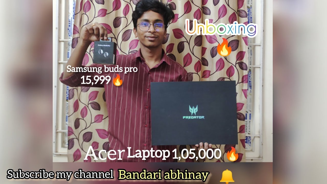 Acer predator laptop || samsung buds pro unboxing review - YouTube