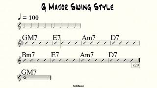 G Major Swing Style Backing Track For Drum Chords - Chordify