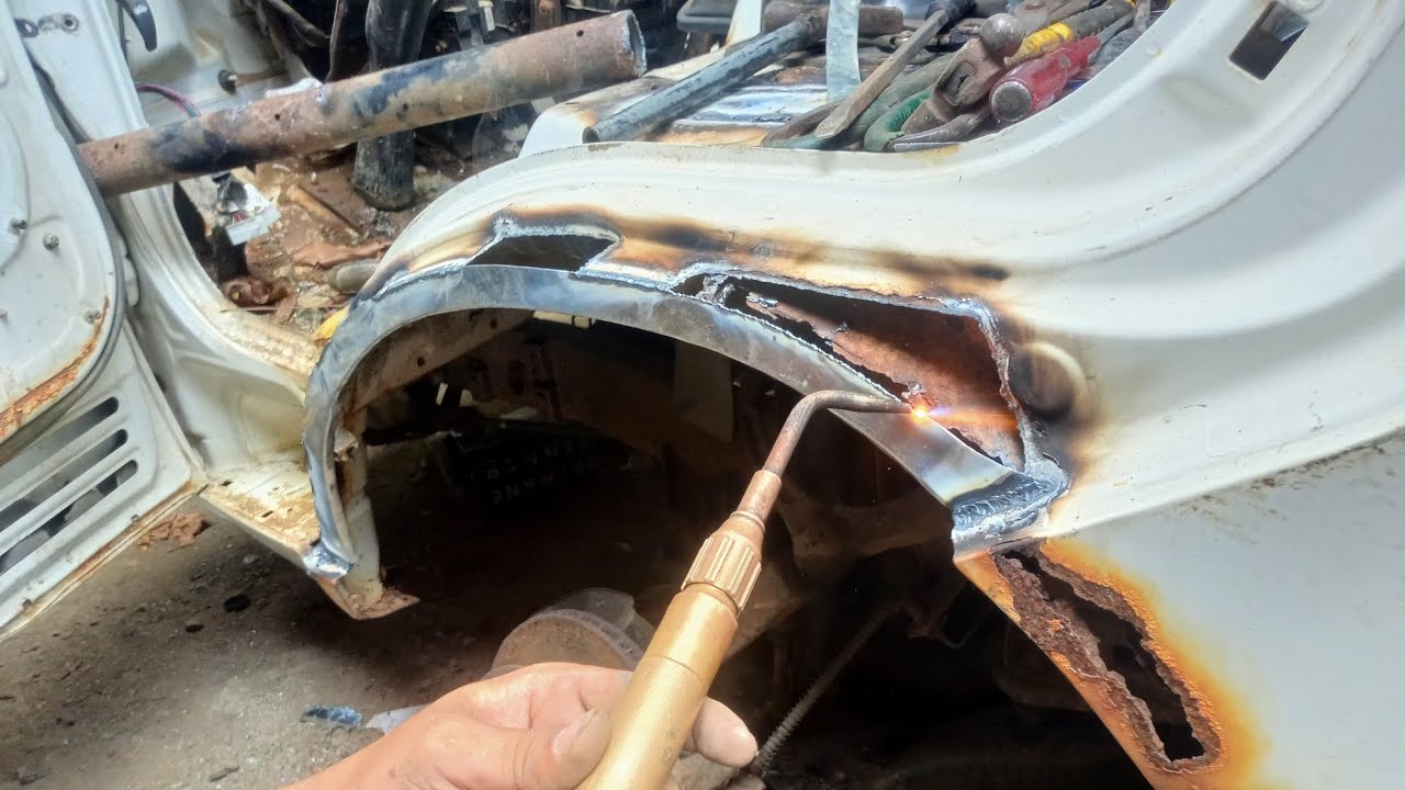 HOW TO REPAIR A RUST HOLE IN YOUR CAR | PAANO AYUSIN ANG BUTAS NG ...