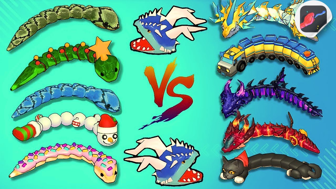 Snake Clash Max Level Common Vs Epic Vs Rare Snake Game Kebo Snake ...