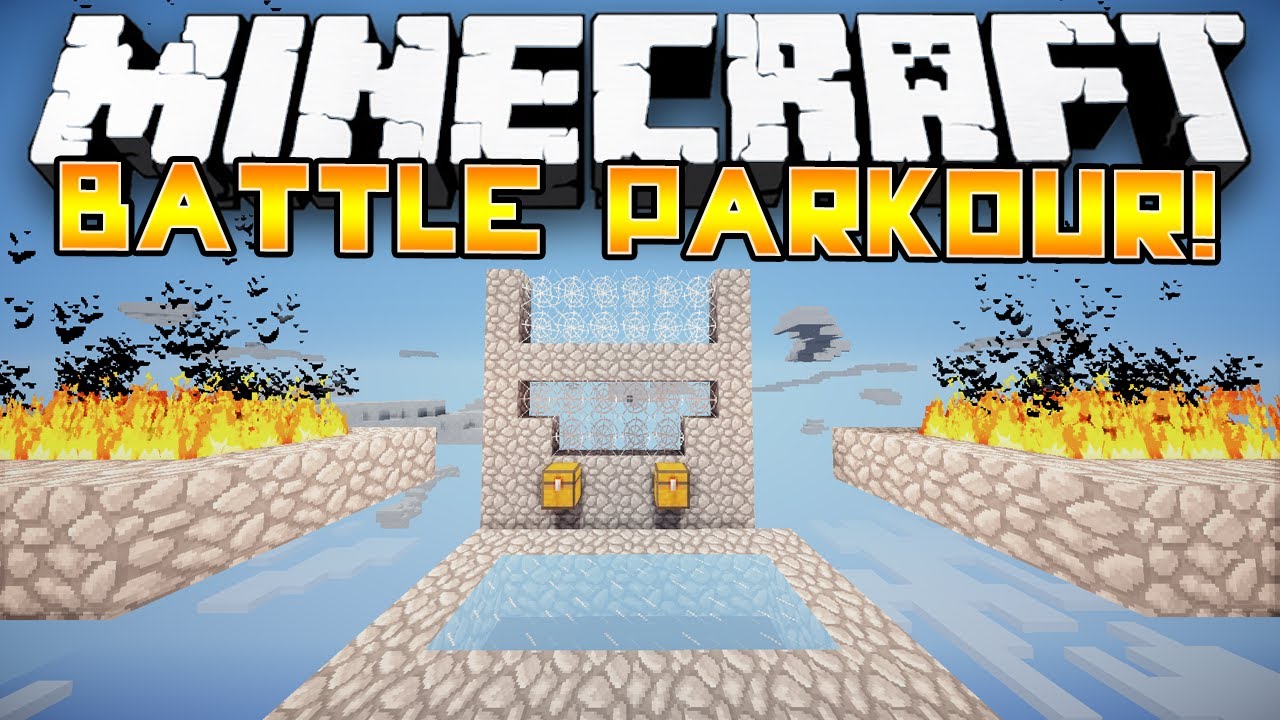 Minecraft: EPIC BATTLE PARKOUR! - w/Preston, BajanCanadian & Woofless ...