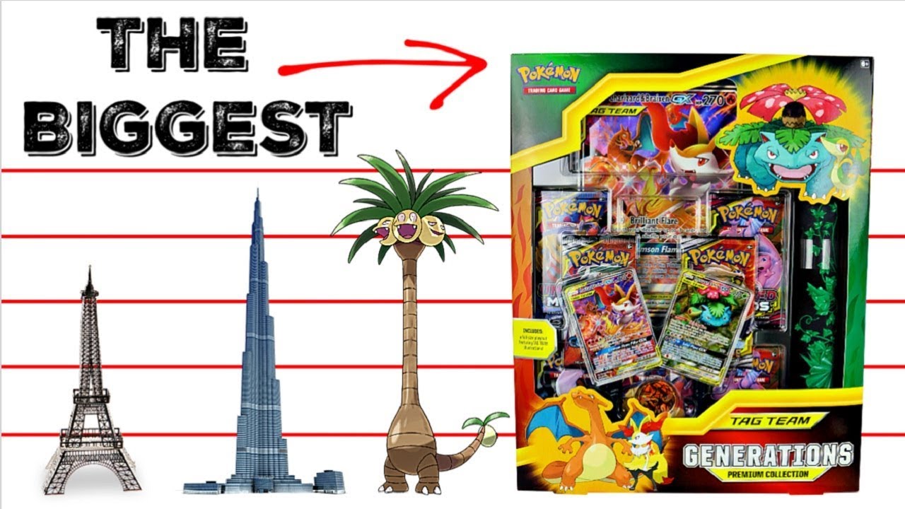 The BIGGEST Charizard Pokemon Box! Tag Team Generations Premium ...