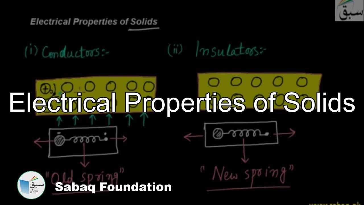 Electrical Properties of Solids, Physics Lecture | Sabaq.pk - YouTube