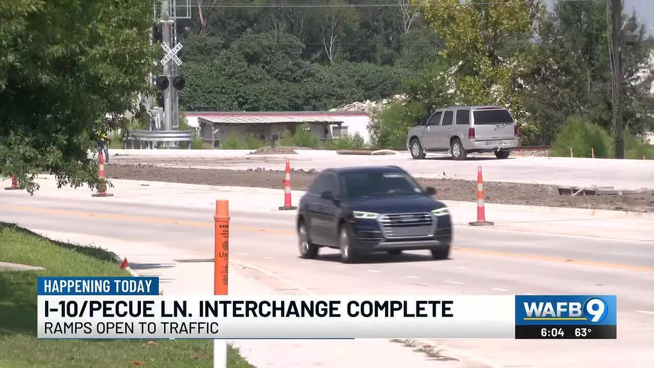 I-10/ Pecue Lane interchange project complete - YouTube