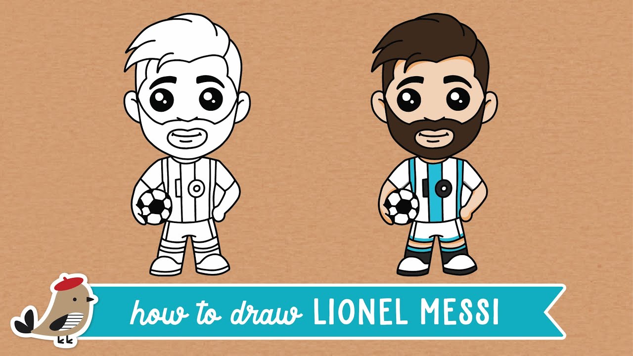 How To Draw Lionel Messi | Easy Drawing For Kids - YouTube
