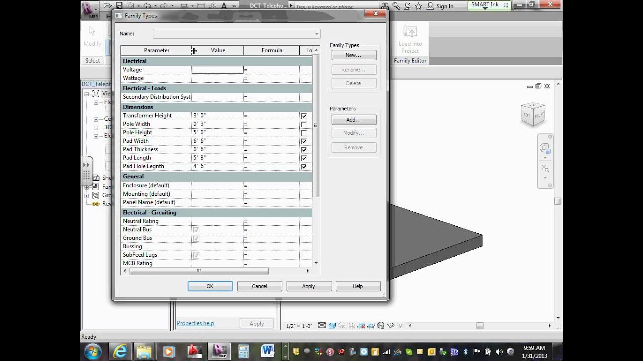 Revit MEP Family Creation MCE 01 31 13 - YouTube